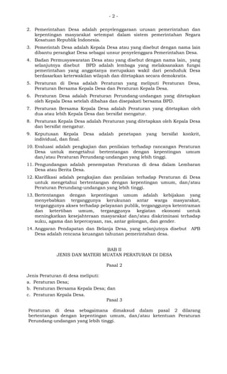 Permendagri No. 111 Tahun 2014 | PDF