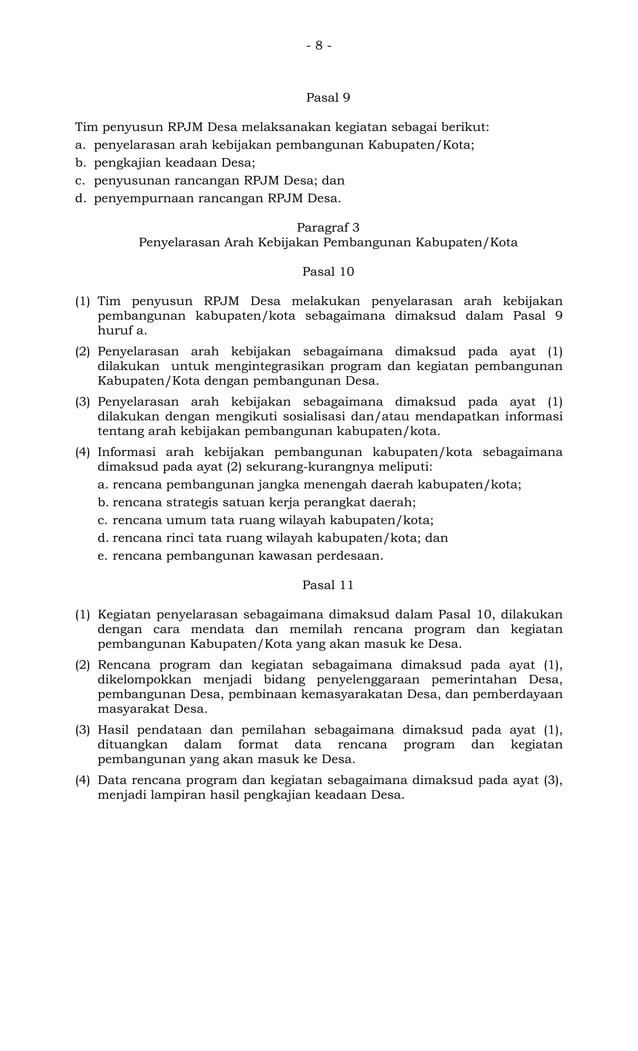 Permendagri No. 114 Tahun 2014 | PDF