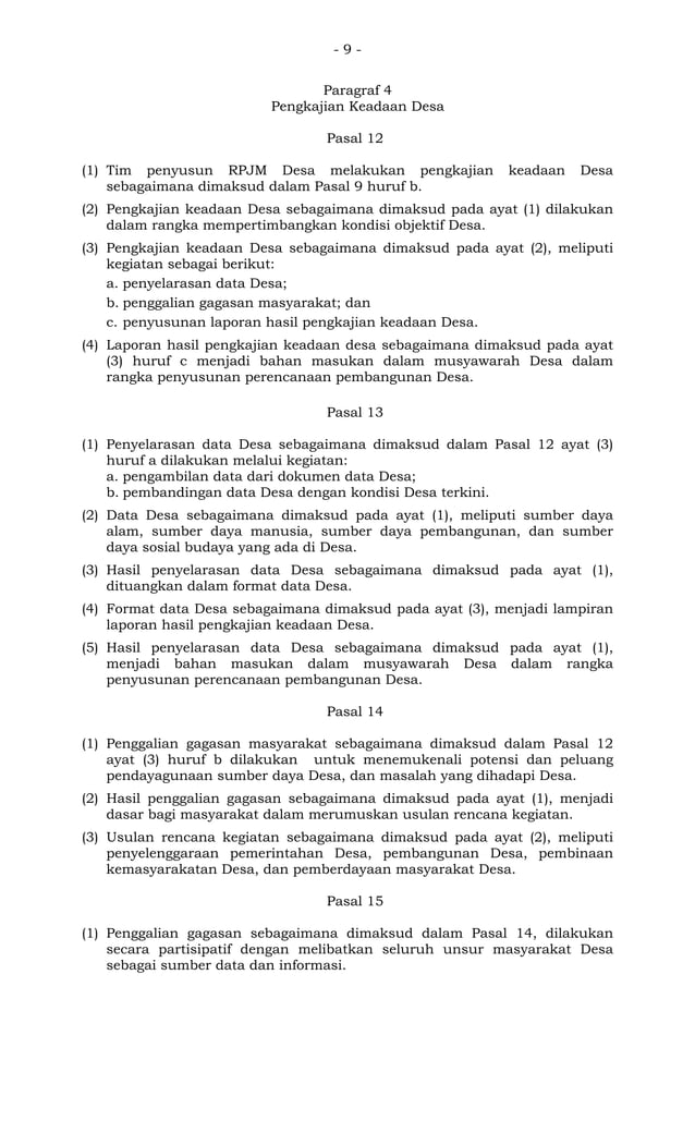 Permendagri No. 114 Tahun 2014 | PDF