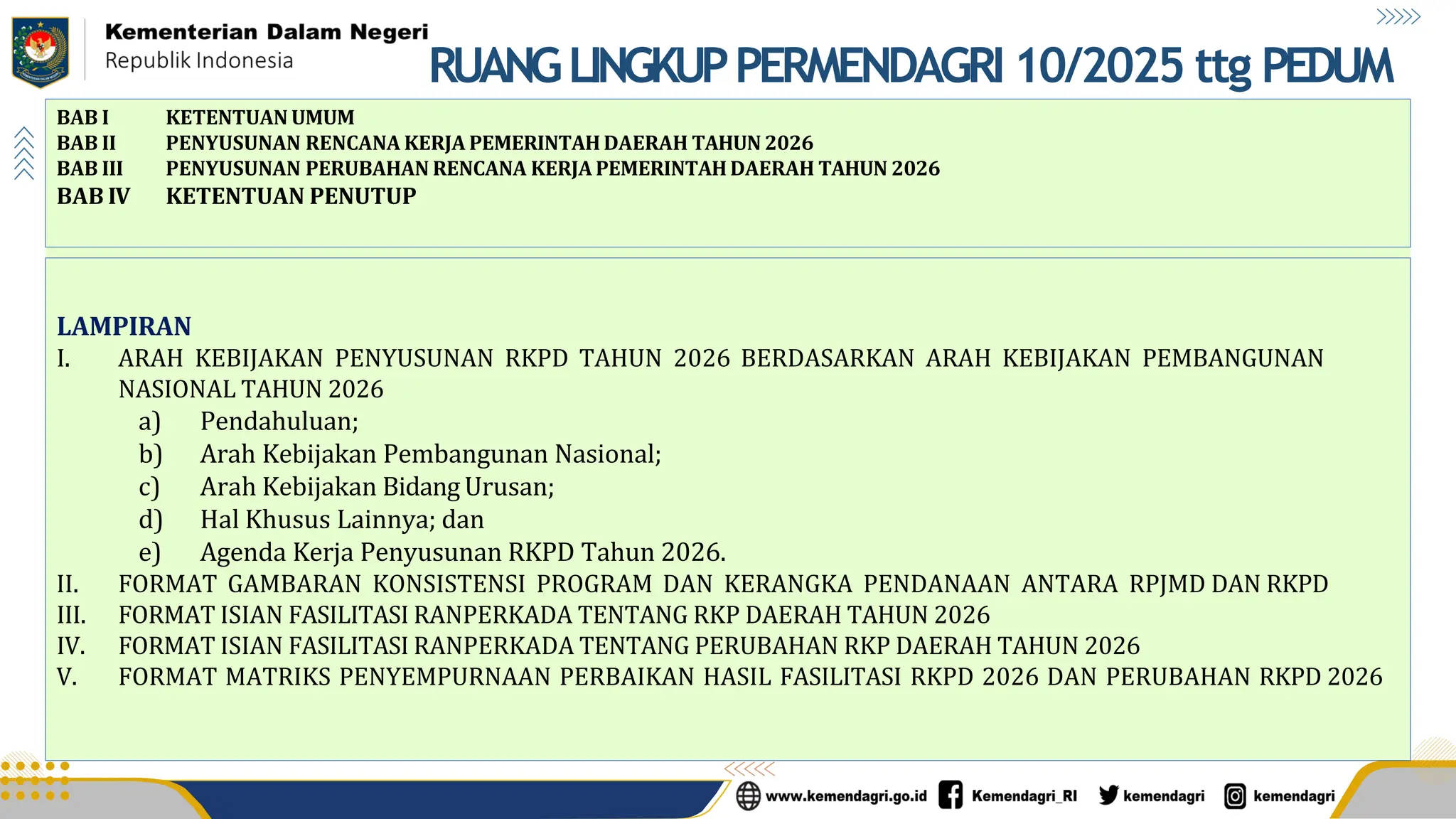 Permendagri Pedum Rencana Kerja Pemerintah Daerah | PDF