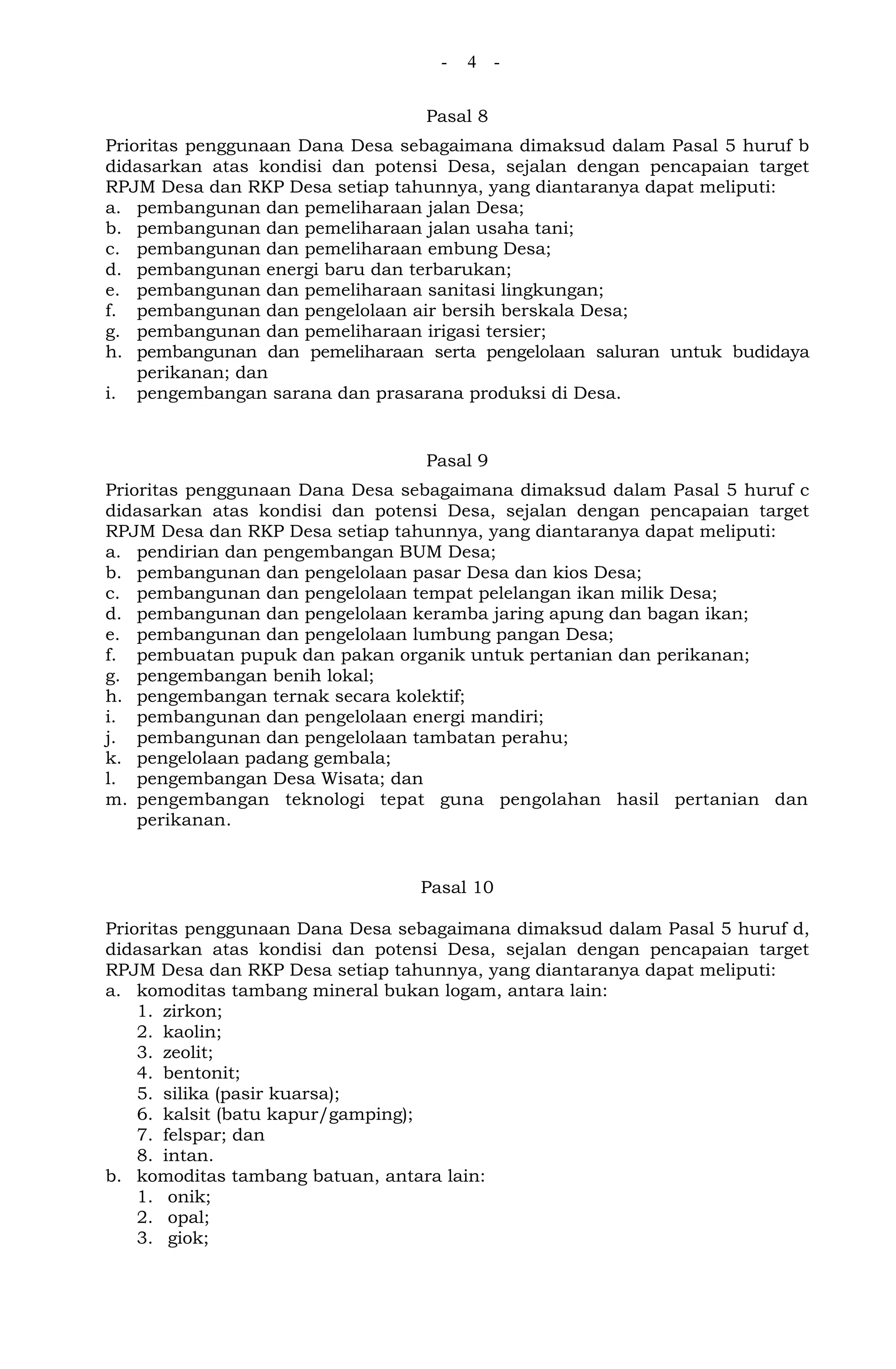 Permendesa no. 5_th_2015 - penetapan prioritas dana desa | PDF