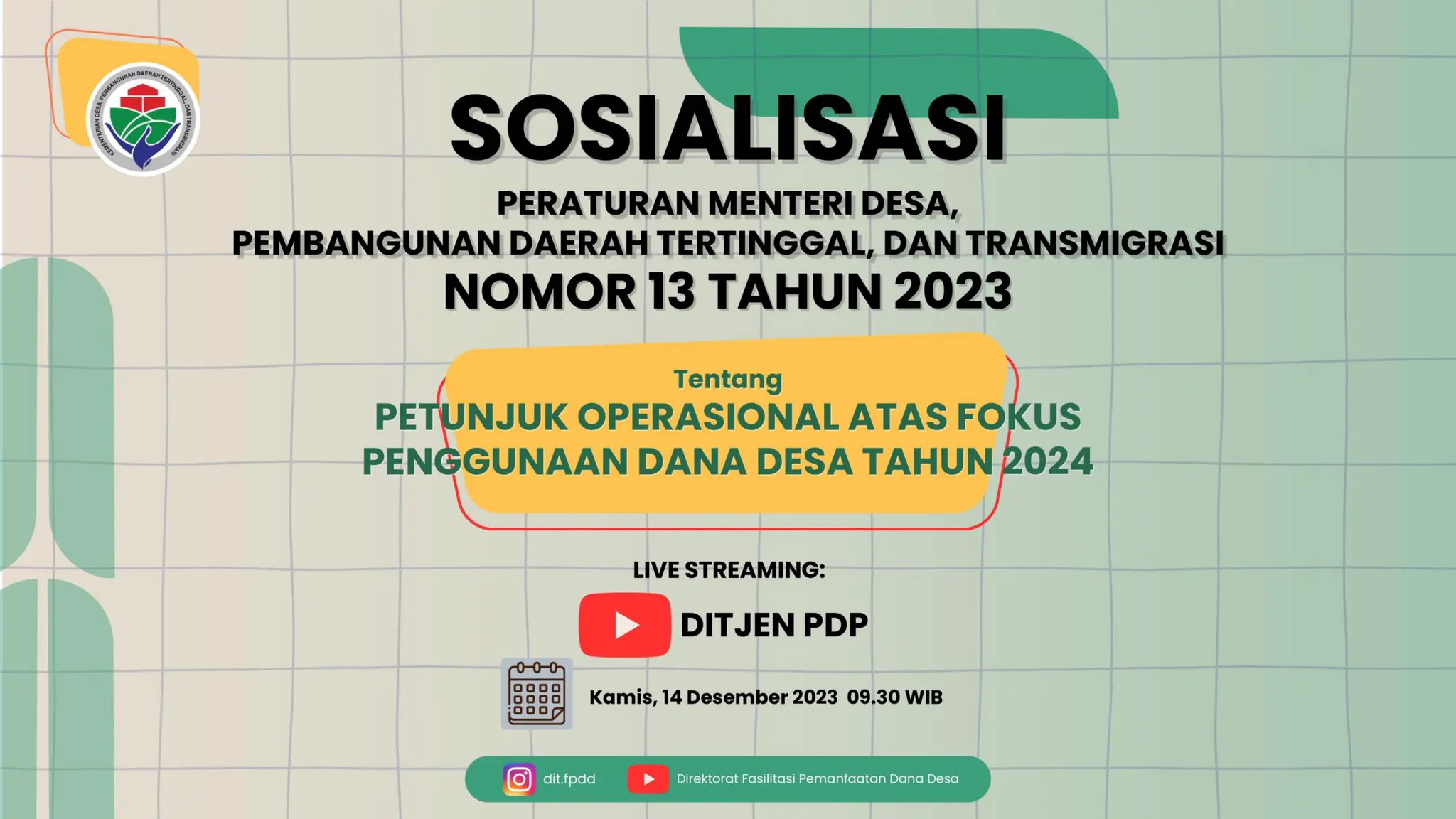 Permendes No13 Tahun 2023 Tentang Petunjuk Operasional Atas Fokus Penggunaan DD.pdf
