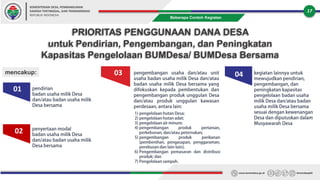 Permendes PDTT No 8 Tahun 2022 tentang Prioritas Penggunaan Dana Desa ...