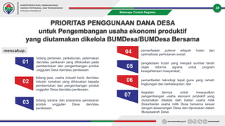 Permendes PDTT No 8 Tahun 2022 tentang Prioritas Penggunaan Dana Desa ...