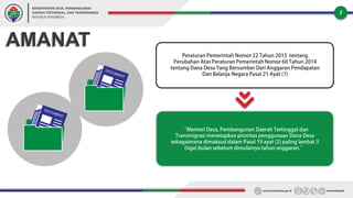 Permendes PDTT No 8 Tahun 2022 tentang Prioritas Penggunaan Dana Desa ...