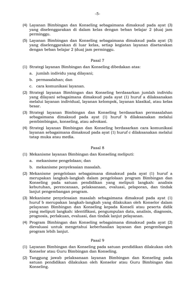 Permendikbud no-111-tahun-2014-tentang-bimbingan-dan-konseling | PDF