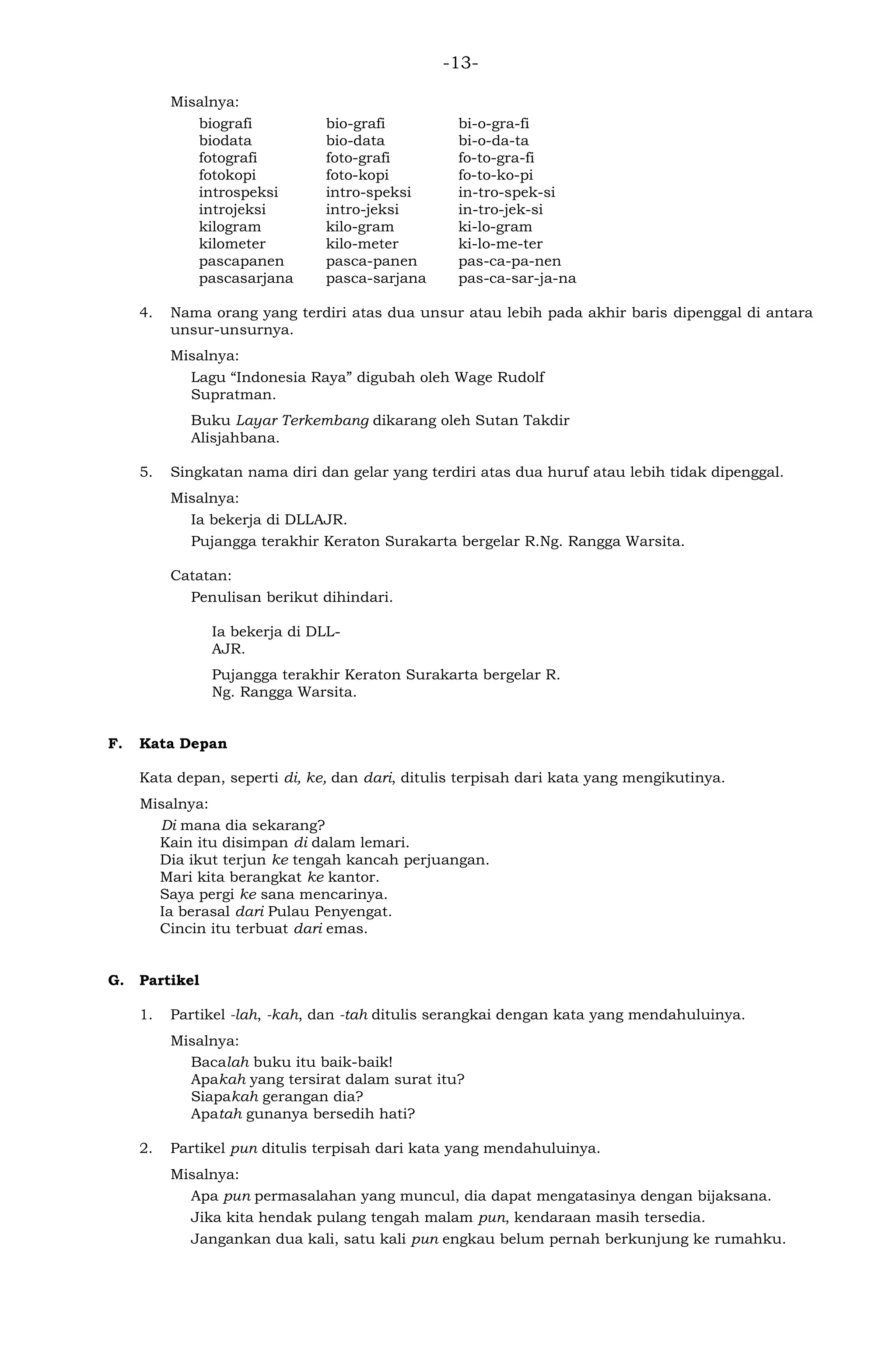 Permendikbud 50/2015 - Pedoman Umum Ejaan Bahasa Indonesia | PDF