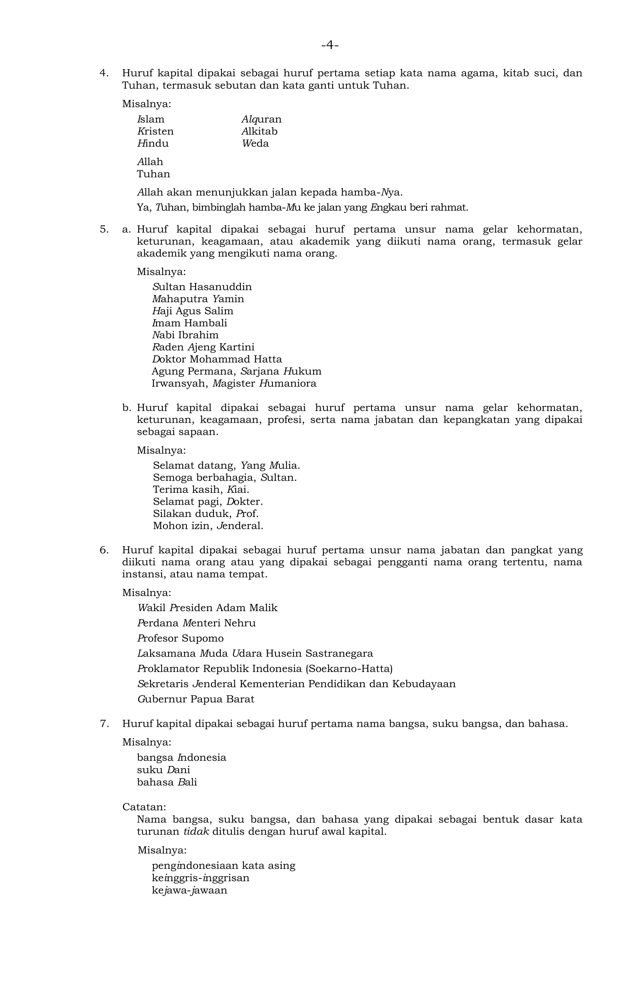 Permendikbud 50/2015 - Pedoman Umum Ejaan Bahasa Indonesia | PDF