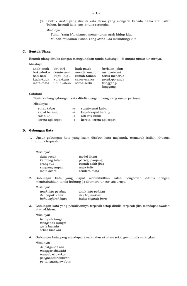 Permendikbud 50/2015 - Pedoman Umum Ejaan Bahasa Indonesia | PDF