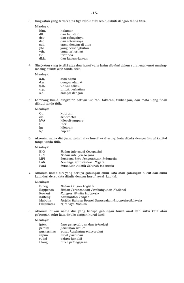 Permendikbud 50/2015 - Pedoman Umum Ejaan Bahasa Indonesia | PDF