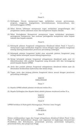 Permendikbud no. 39 tahun 2012 tentang LPPKS | PDF