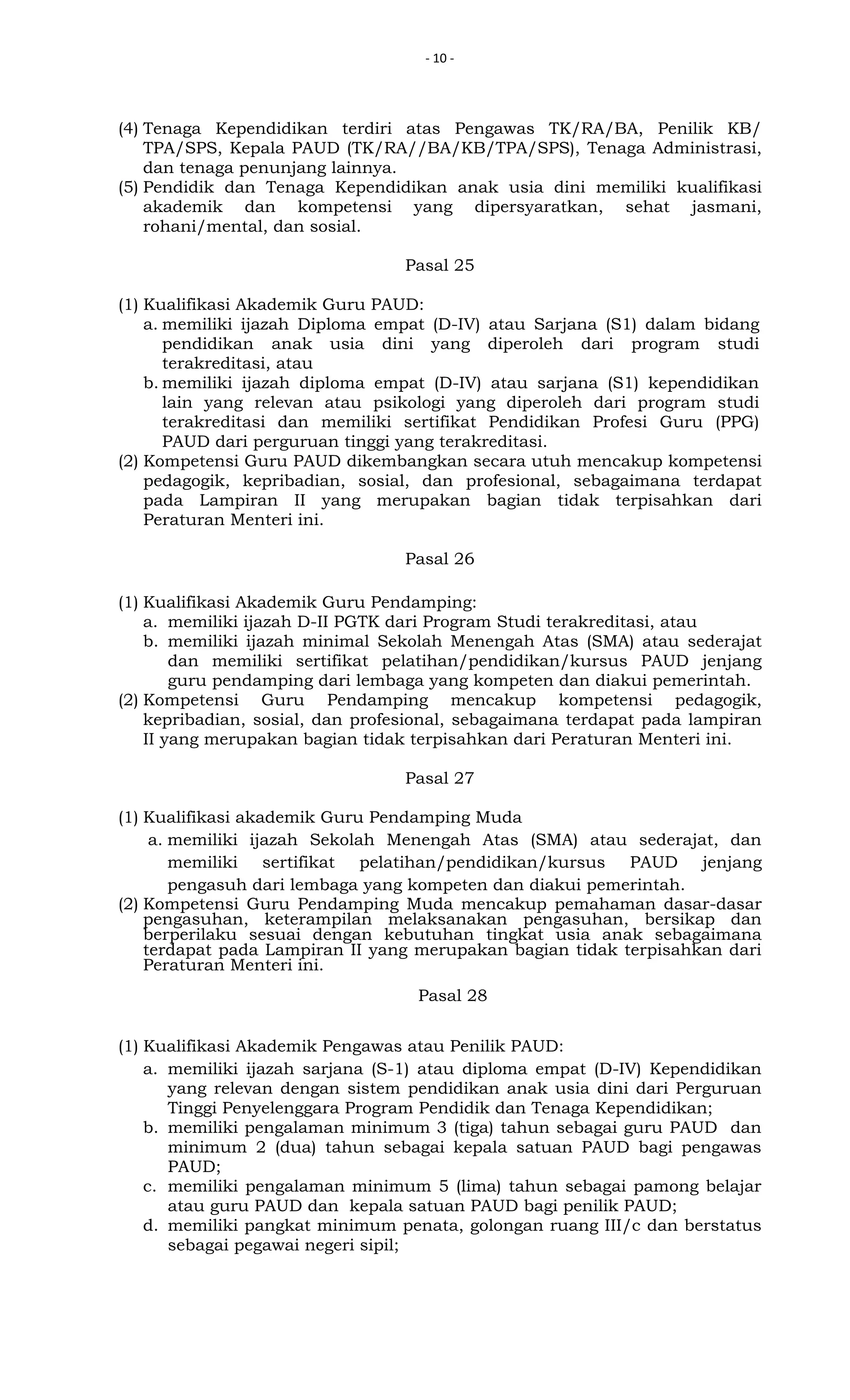 Permendikbud no. 137 tahun 2014 sn-paud | PDF