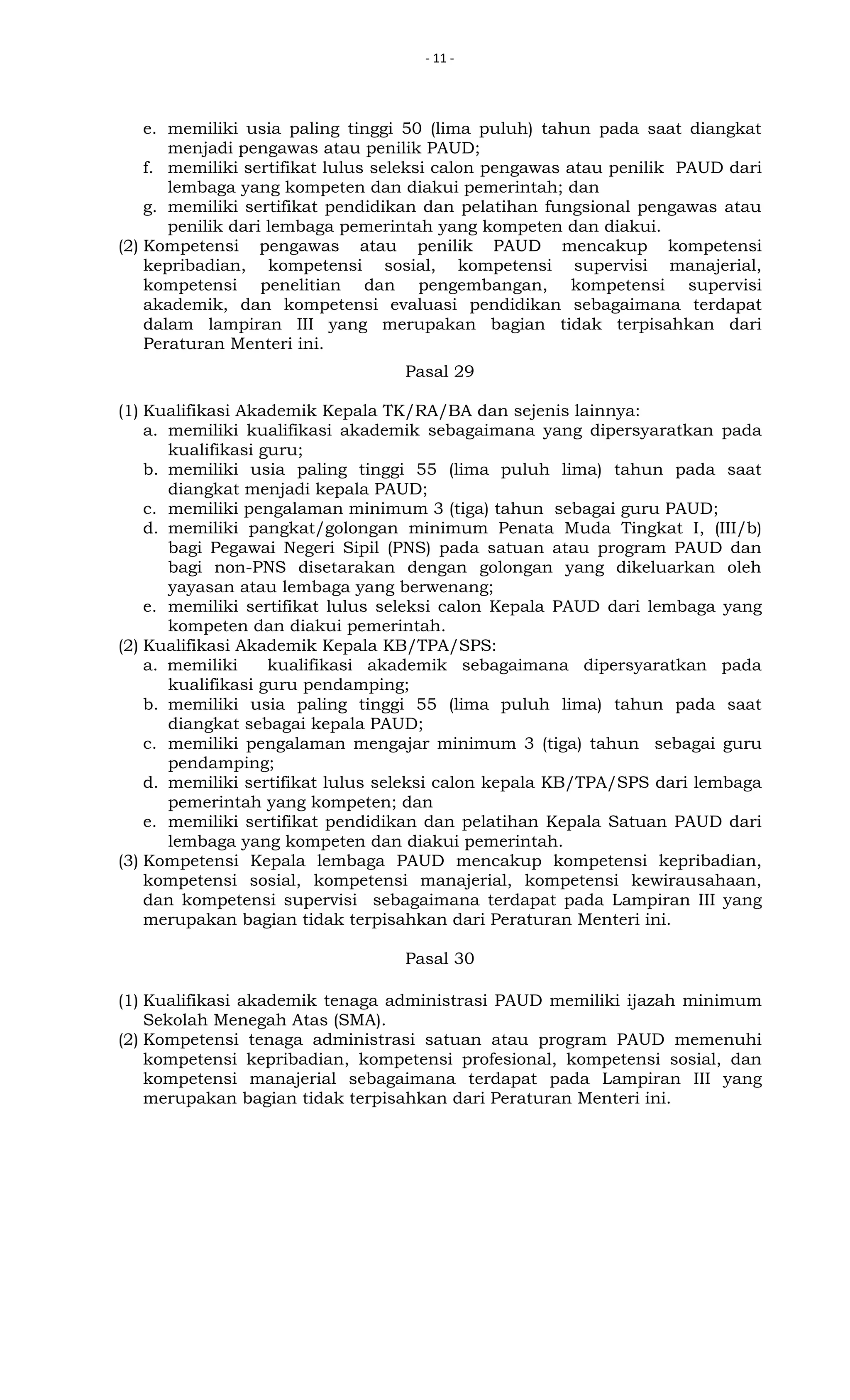 Permendikbud no. 137 tahun 2014 sn-paud | PDF