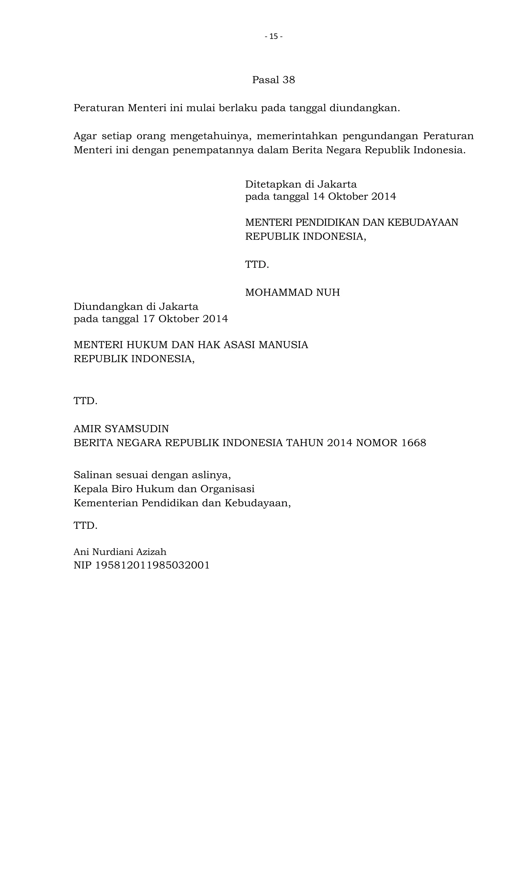 Permendikbud no. 137 tahun 2014 sn-paud | PDF