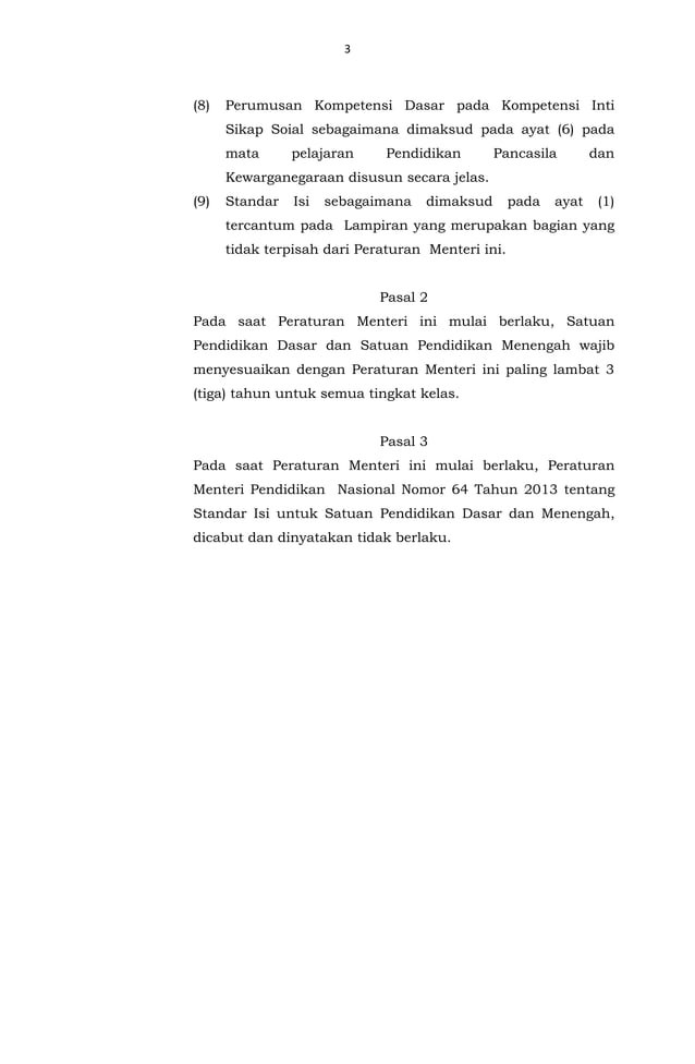 Permendikbud th. 2016 no. 21 | PDF