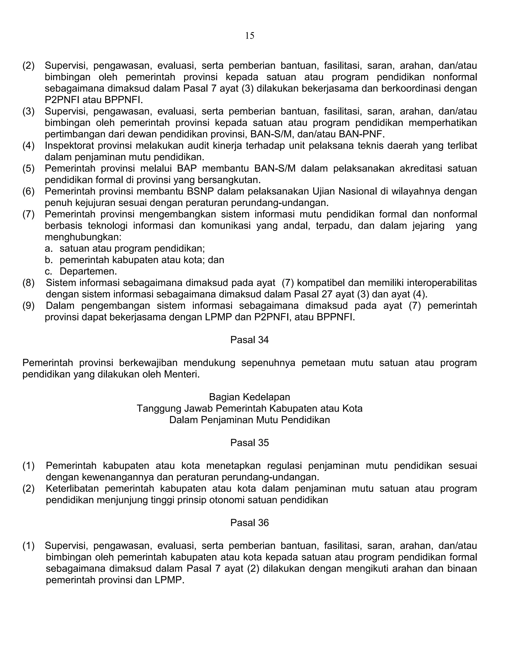 Permendiknas n0-63-tahun-2009-tentang-penjaminan-mutu | PDF