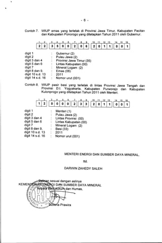 Permen esdm 12 2011 tentang tata cara penetapan wilayah usaha ...