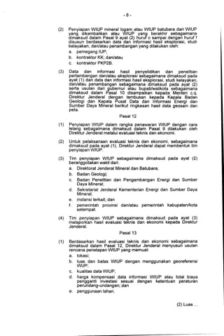 Permen esdm 12 2011 tentang tata cara penetapan wilayah usaha ...