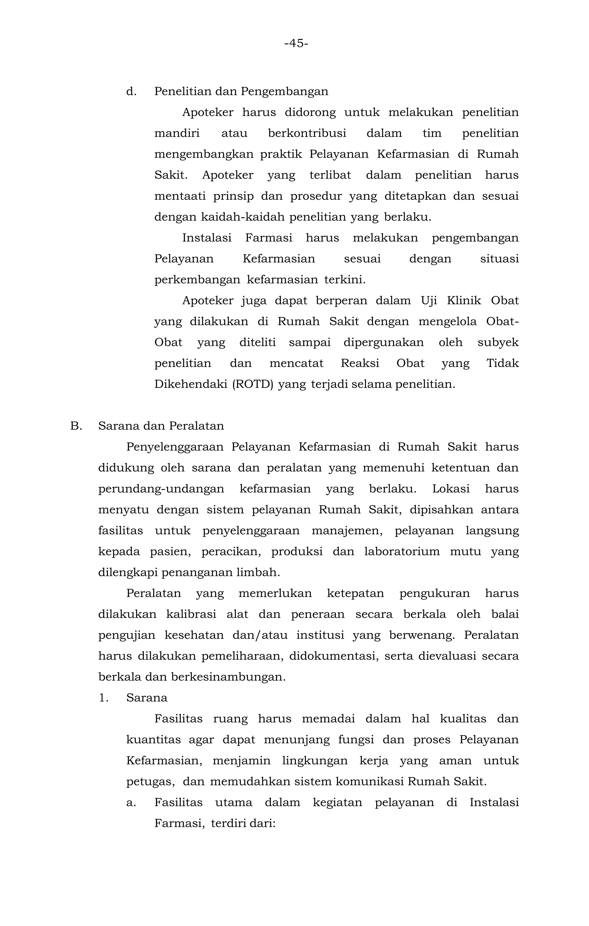 Permenkes 72 2016 standar pelayanan kefarmasian di rumah sakit | PDF