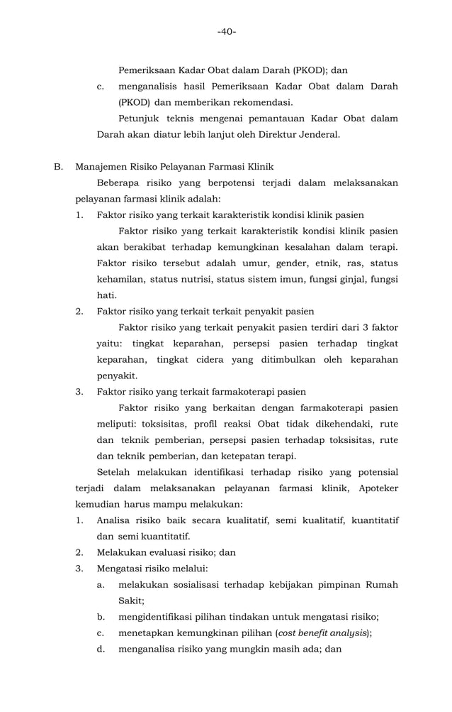 Permenkes 72 2016 standar pelayanan kefarmasian di rumah sakit | PDF