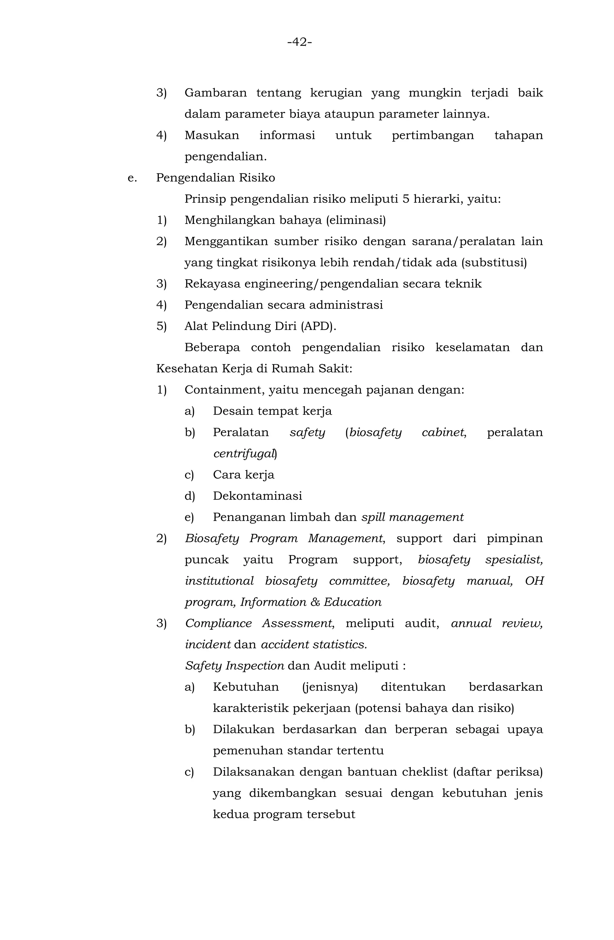 Permenkes Nomor 66 Tahun 2016 tentang K3 di Rumah Sakit | PDF