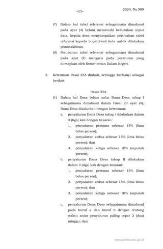 Peraturan Menteri Keuangan Nomor: 50/PMK.07/2020 | PDF