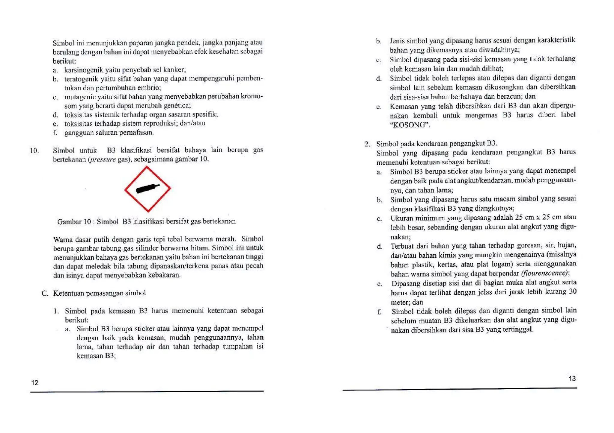 Permen Lh 03 2008 Simbol Label B3 | PDF