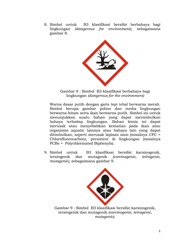 Per Men Lh No 03 Tahun 2008 tentang tata cara simbol dan label B3 | PDF