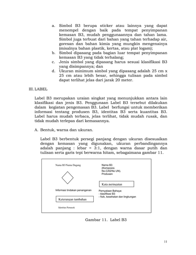 Per Men Lh No 03 Tahun 2008 tentang tata cara simbol dan label B3 | PDF
