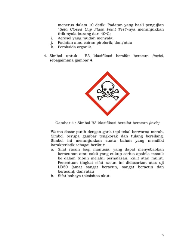Per Men Lh No 03 Tahun 2008 tentang tata cara simbol dan label B3 | PDF