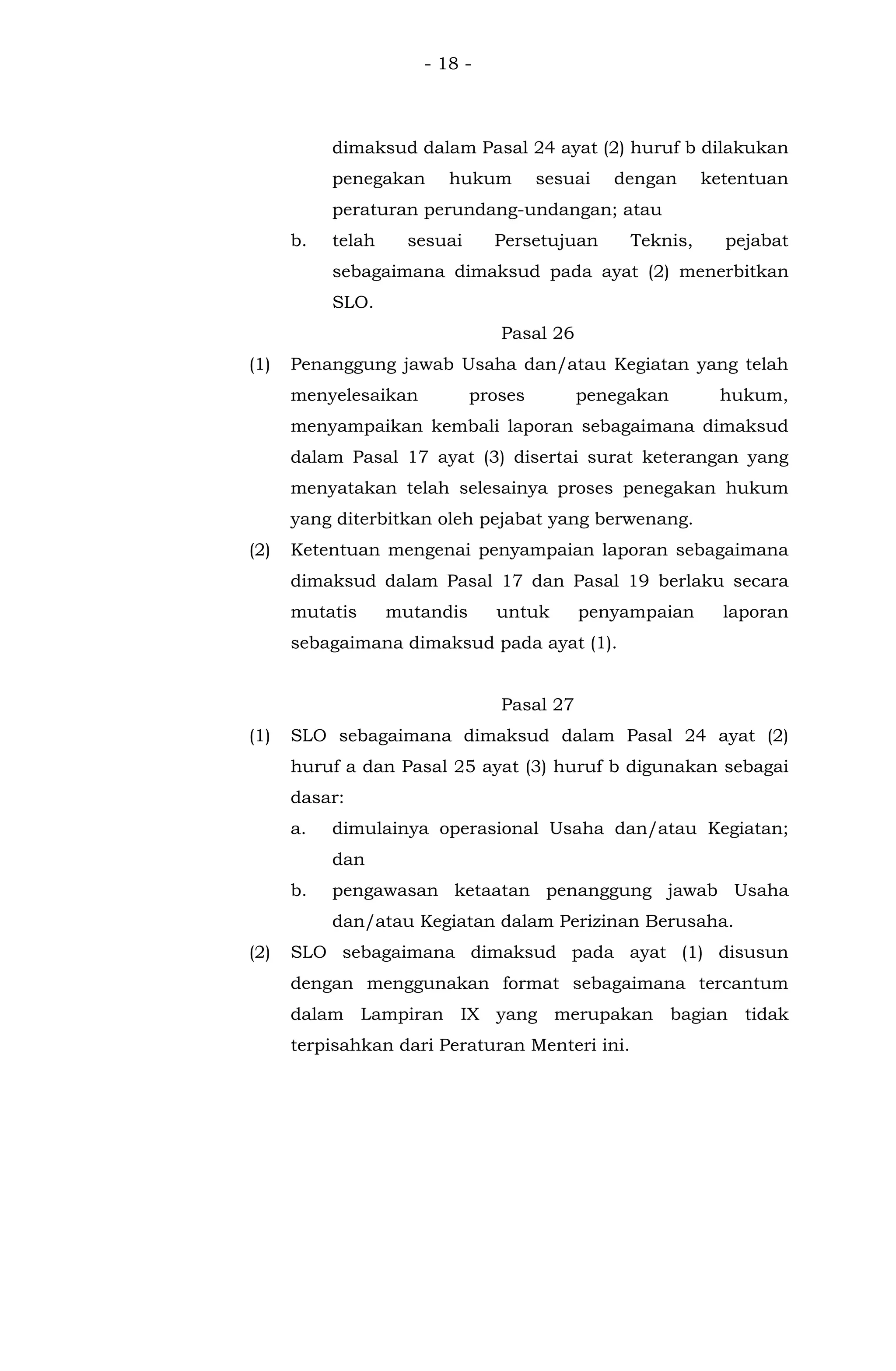 Permen LH No 5 2021 Tentang Tata Cara Penerbitan Pertek dan SLO Air ...