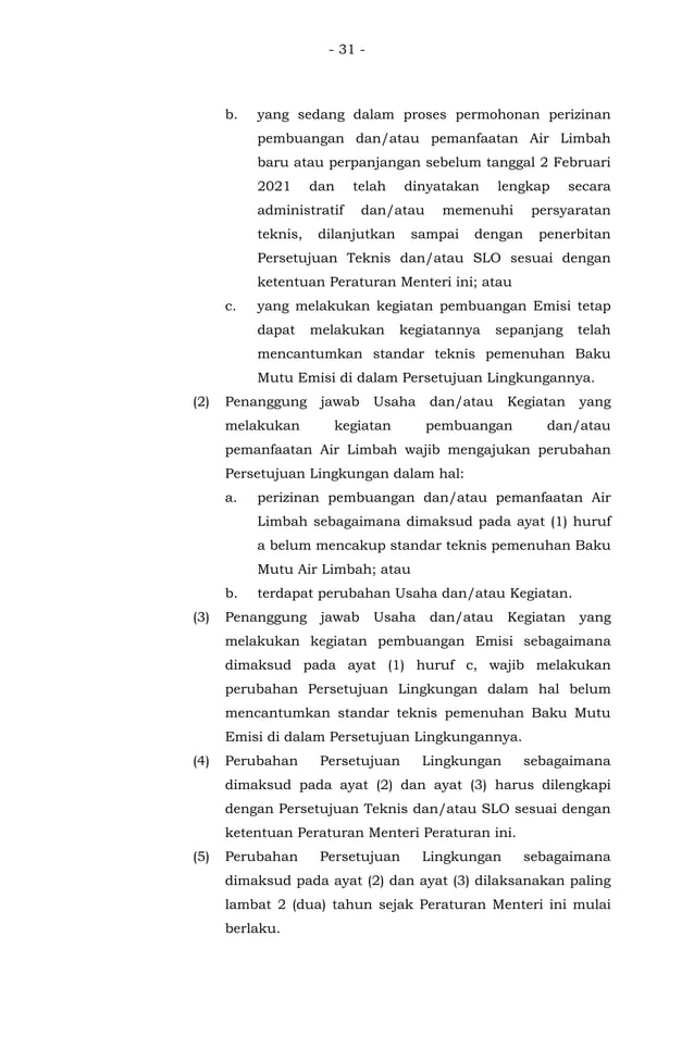 Permen LH No 5 2021 Tentang Tata Cara Penerbitan Pertek dan SLO Air Limbah dan Emisi.pdf