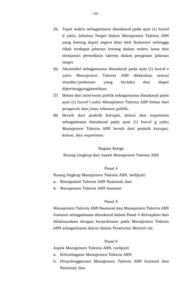 PERATURAN MENTERI PENDAYAGUNAAN APARATUR NEGARA DAN REFORMASI BIROKRASI REPUBLIK INDONESIA NOMOR ...