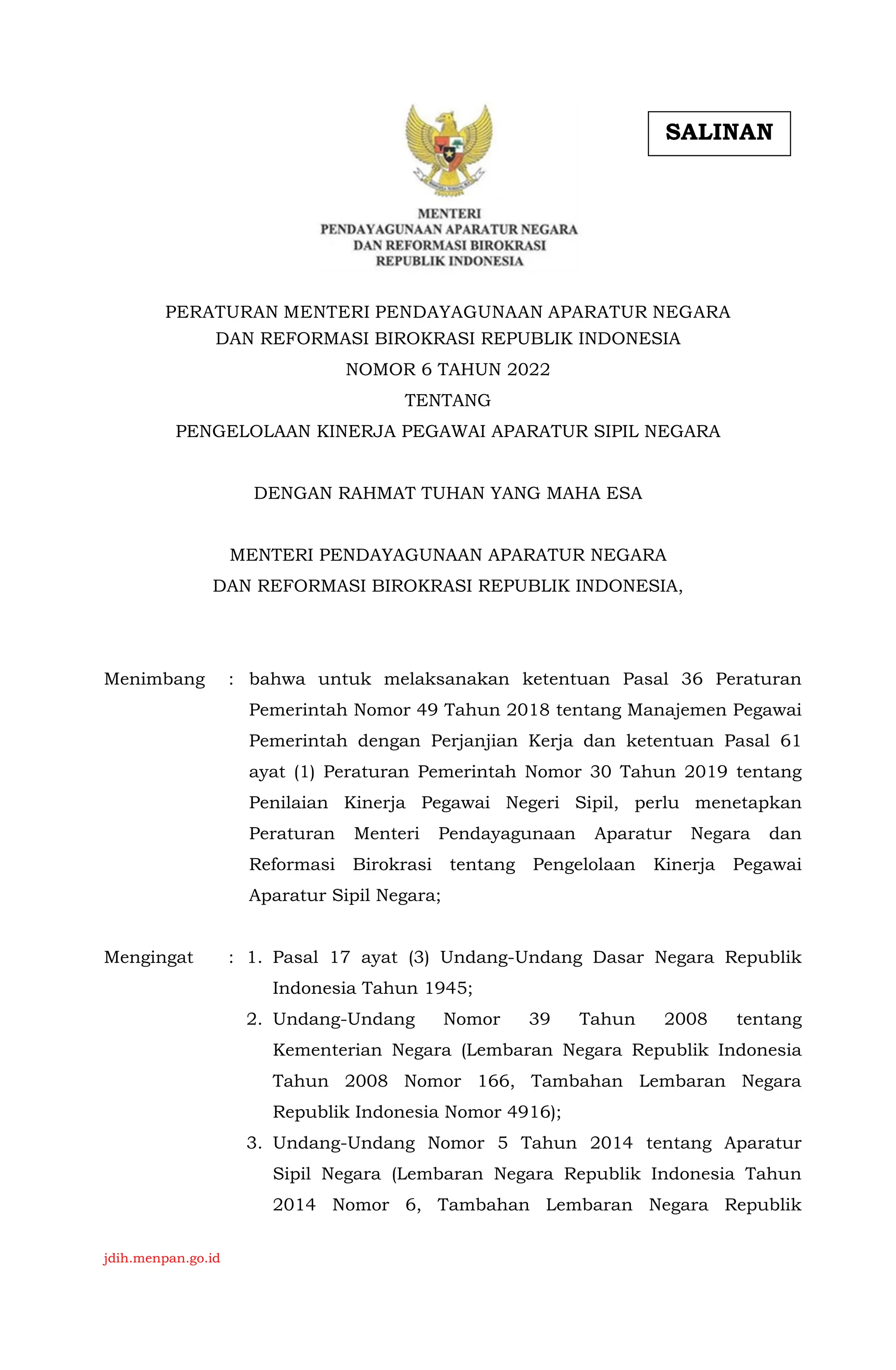 Permen PANRB No. 6 Tahun 2022 (1).pdf