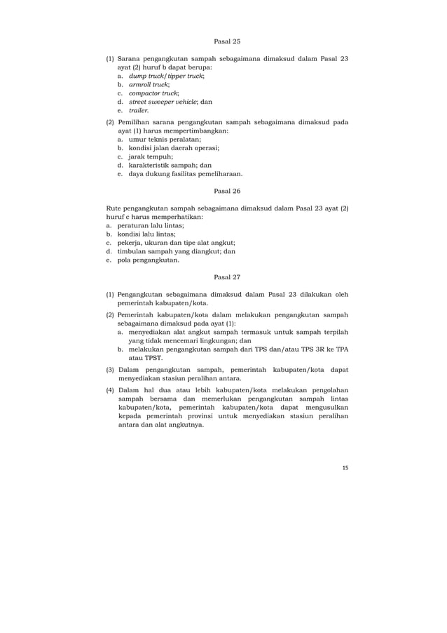 Permen PU Nomor 3 Tahun 2013 tentang Penyelenggaraan Prasarana Dan ...