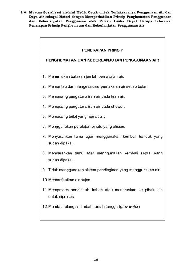 Permen PU Nomor 6 Tahun 2011 tentang Pedoman Penggunaan Sumber Daya Air ...