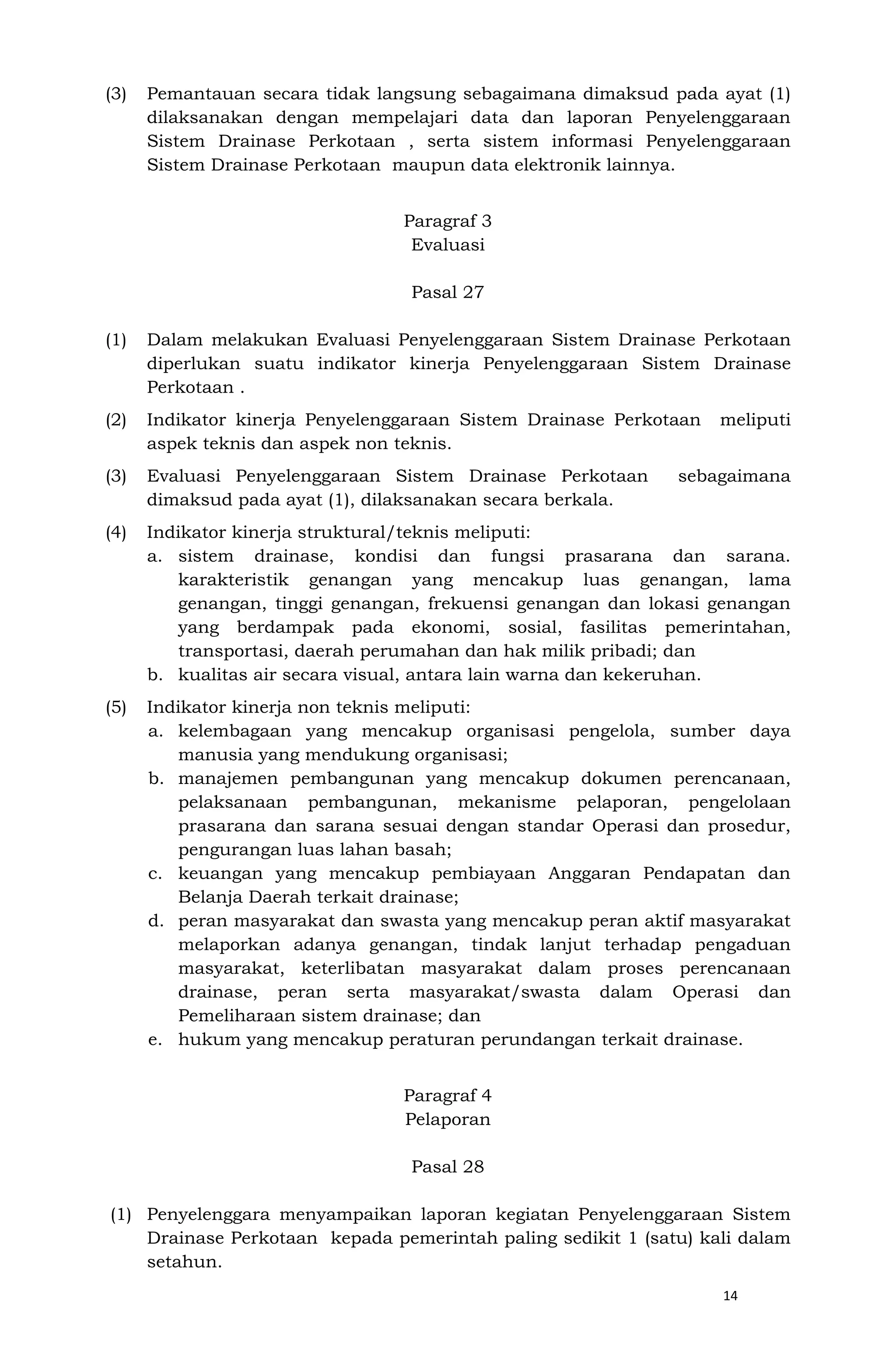 Permen PU No 12 Tahun 2014 tentang Drainase Perkotaan | PDF