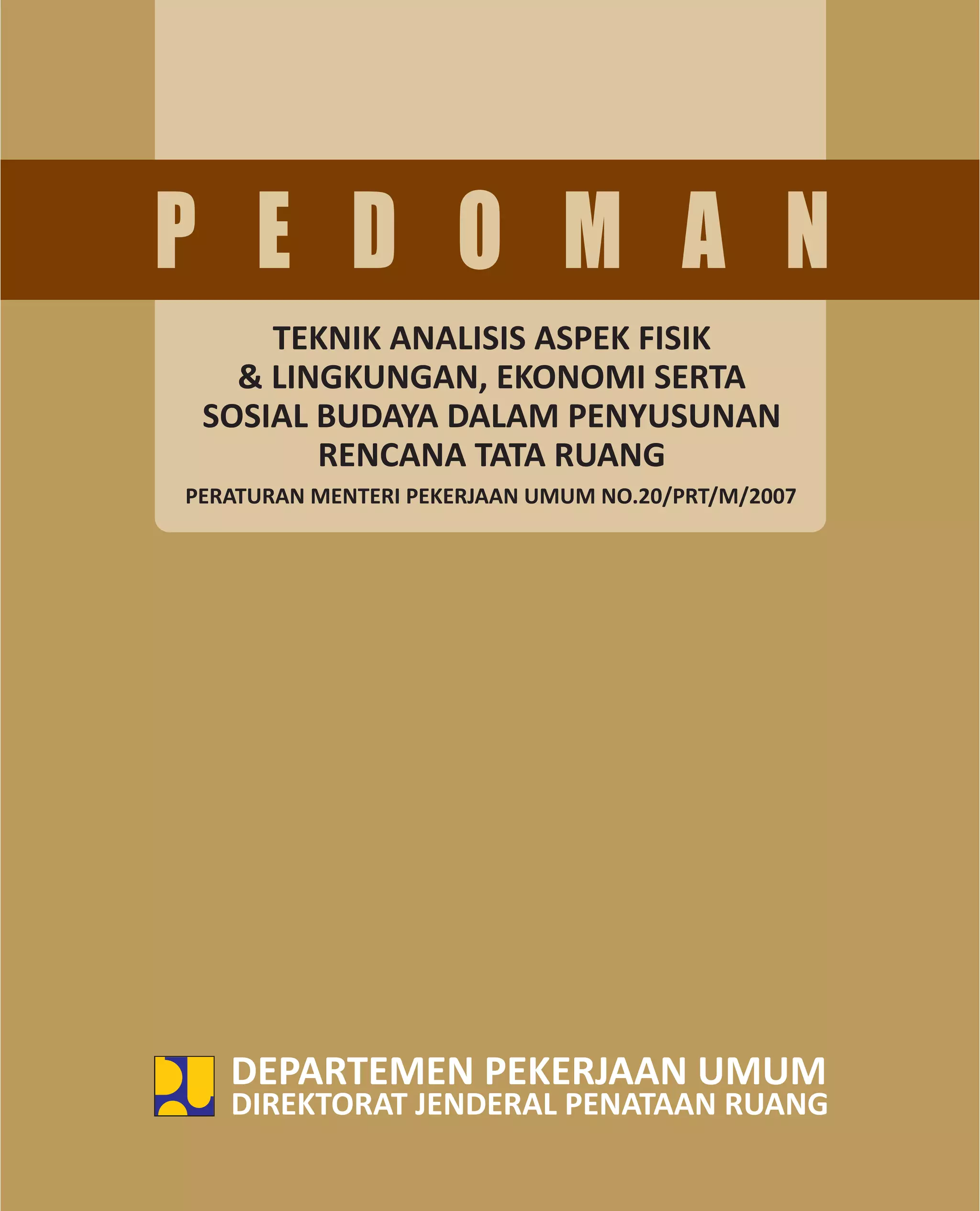 Peraturan Menteri PU No.20 Tahun 2007 | PDF