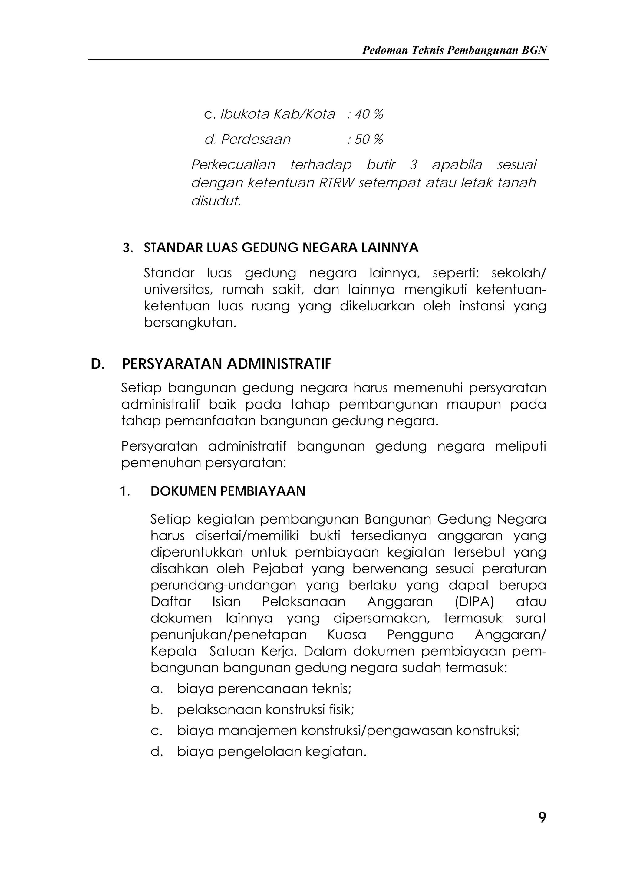 Permenpu 45 2007 Pedoman Teknis Pembangunan Bangunan Gedung Negara | PDF