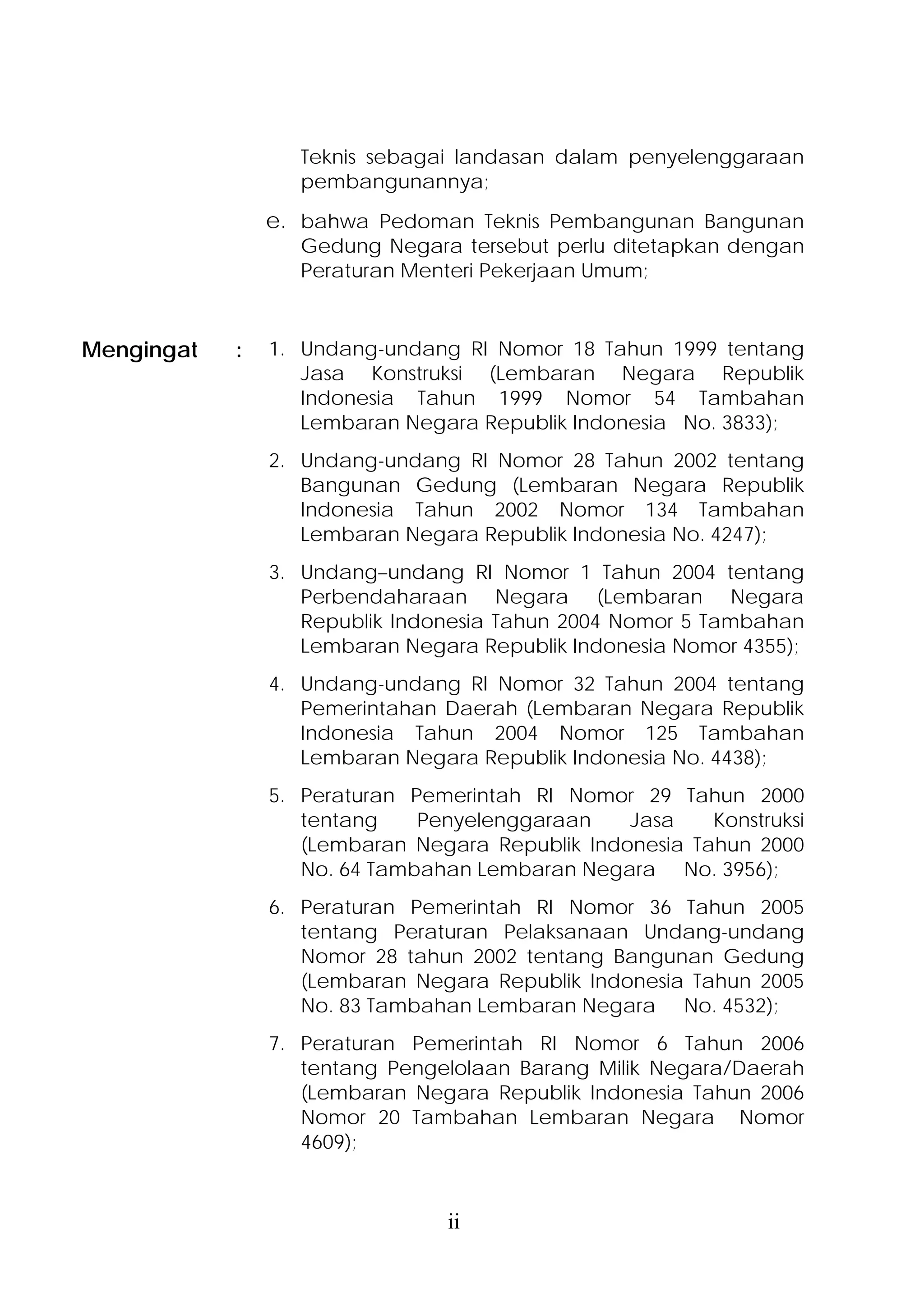Permenpu 45 2007 Pedoman Teknis Pembangunan Bangunan Gedung Negara | PDF