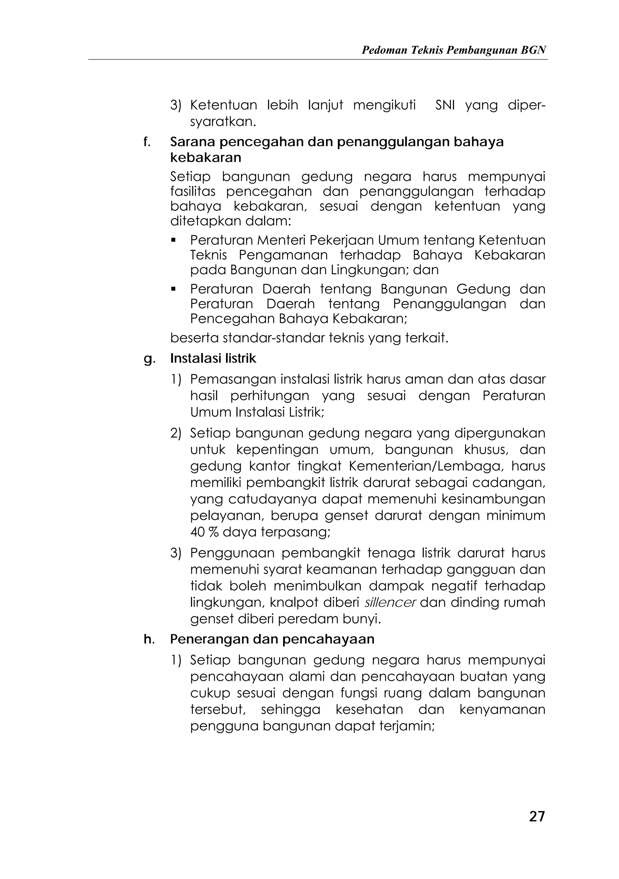 Permenpu 45 2007 Pedoman Teknis Pembangunan Bangunan Gedung Negara | PDF