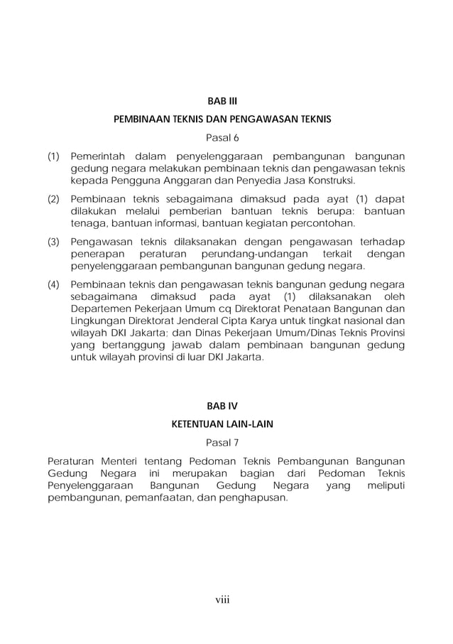Permenpu 45 2007 Pedoman Teknis Pembangunan Bangunan Gedung Negara | PDF