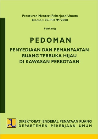 Permen pu no. 5 tahun 2008 tentang rth | PDF