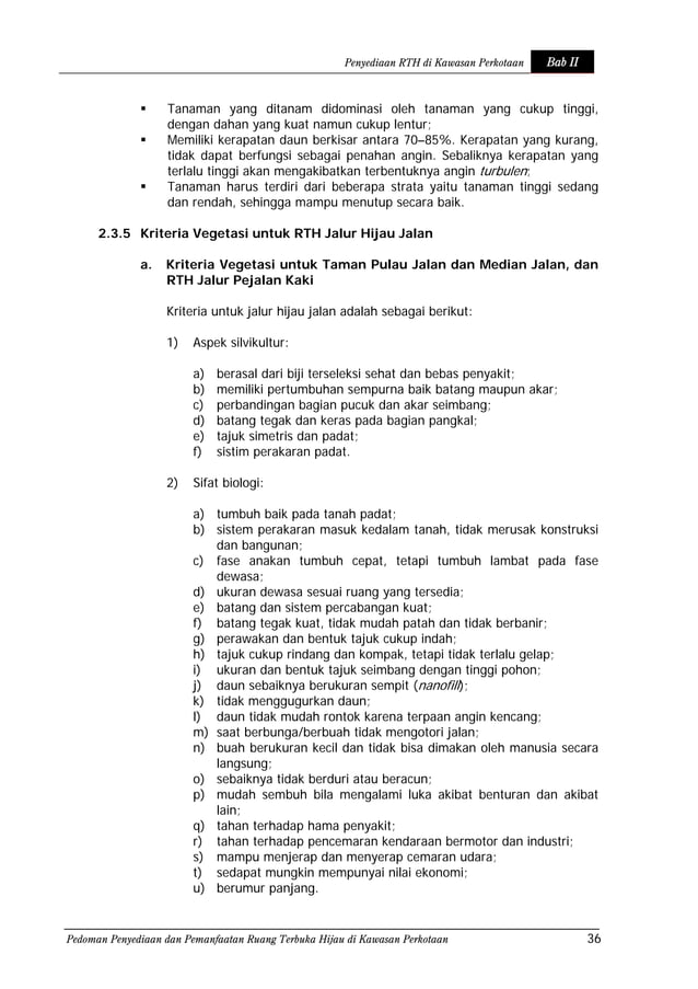 Permen pu no. 5 tahun 2008 tentang rth | PDF