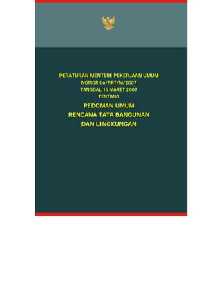 Permen pu no. 6 th.2007 tt pedoman rtbl | PDF