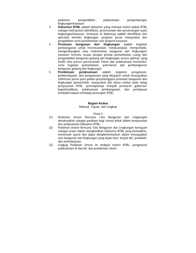 Permen pu no. 6 th.2007 tt pedoman rtbl | PDF