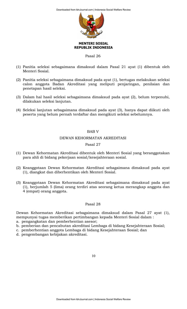 Permensos 17 tahun 2012 idn journal | PDF