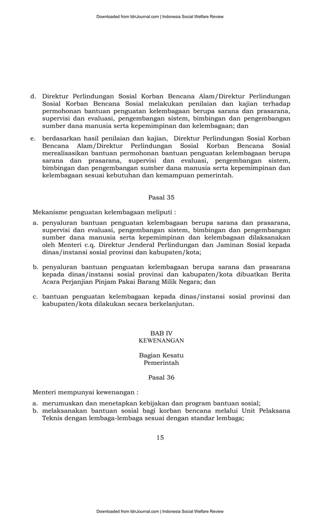 Permensos no. 1 tahun 2013 idn journal | PDF