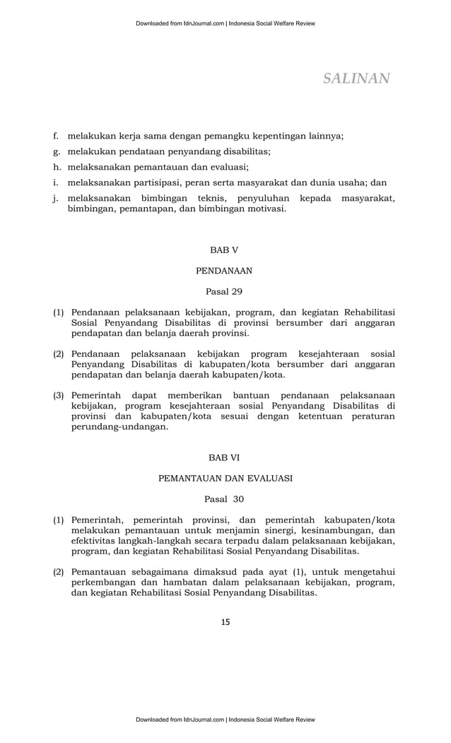 Permensos no. 25 tahun 2012 idn journal | PDF