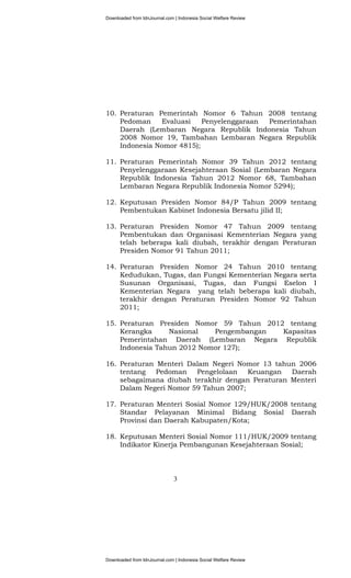 Permensos no. 29 tahun 2012 idn journal | PDF